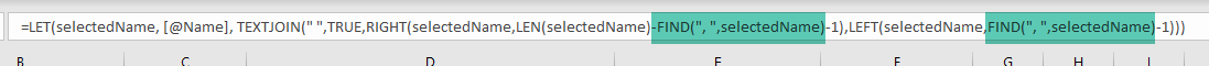 LET Function in Excel: A Name Parsing Example - Macrordinary